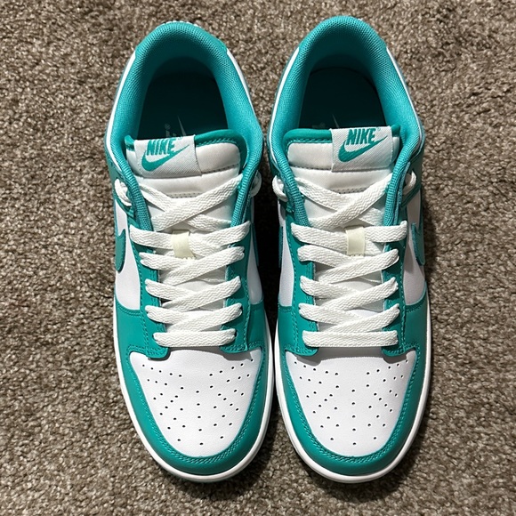 Nike | Shoes | Nike Turquoise And White Lowtop Sneakers | Poshmark